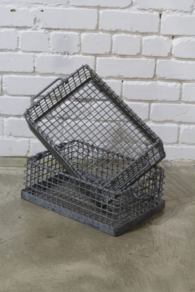 German Metal Factory Crate - Rivet - Vintage Shop & Gallery from Raglan
