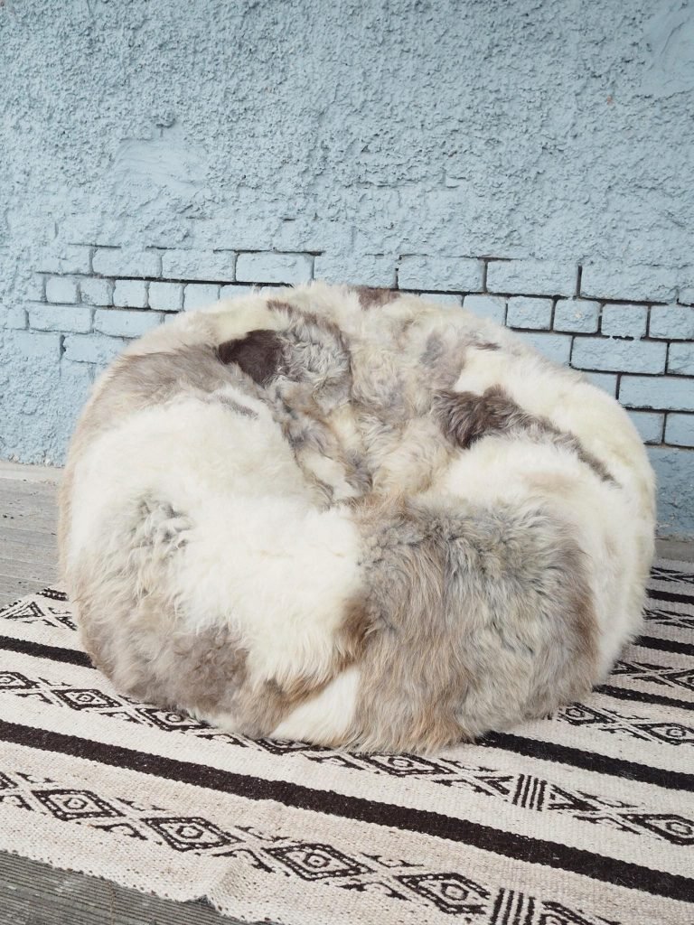 Long Wool Sheepskin Bean Bag - Rivet - Vintage Shop & Gallery from Raglan