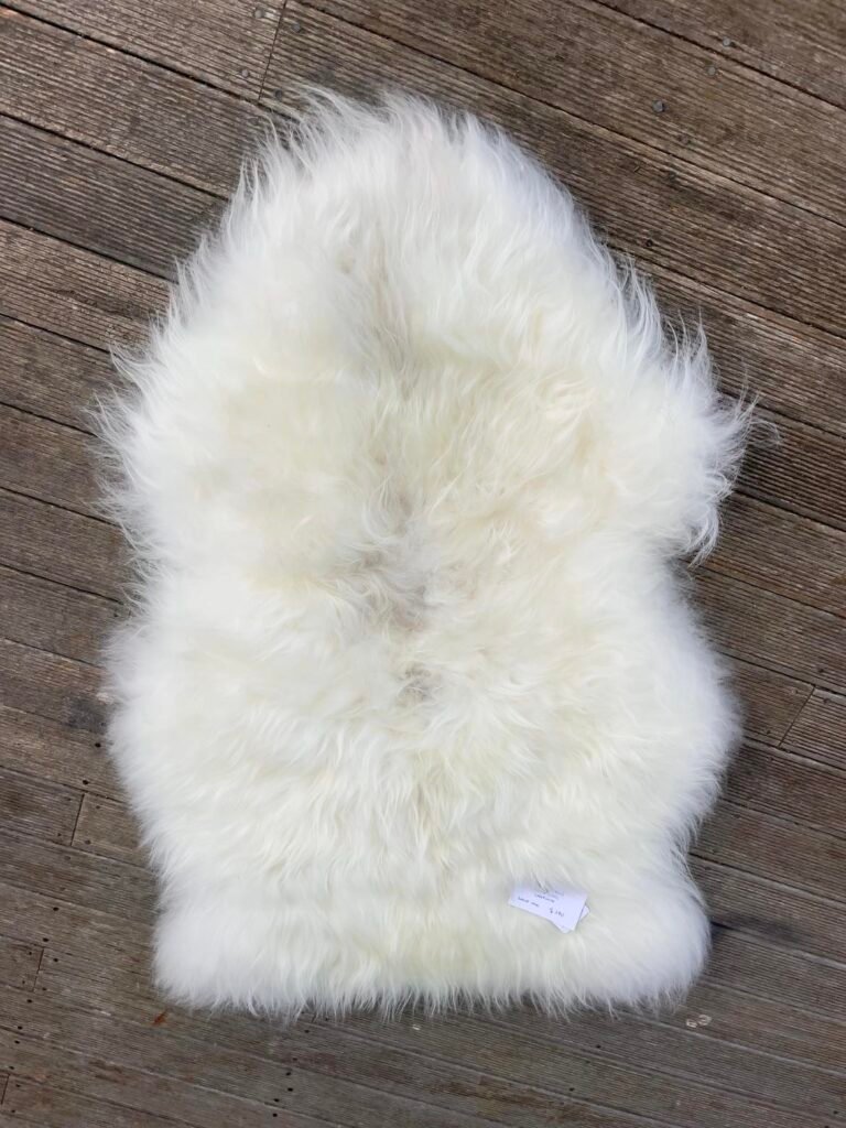 New Zealand Long Wool Sheepskin Single Rug - Rivet - Vintage Shop ...